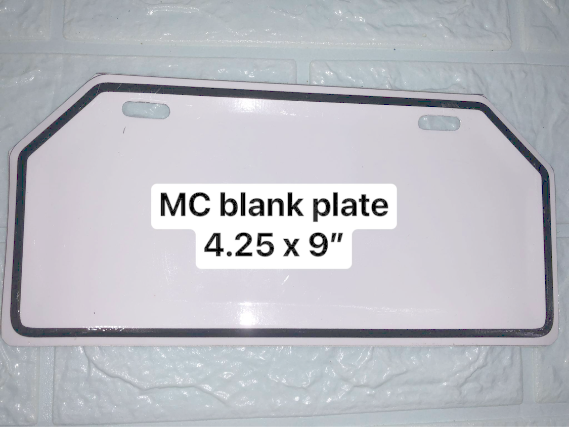 motorcycle embossed blank plate / MC blank plate 4.25*9" | Lazada PH