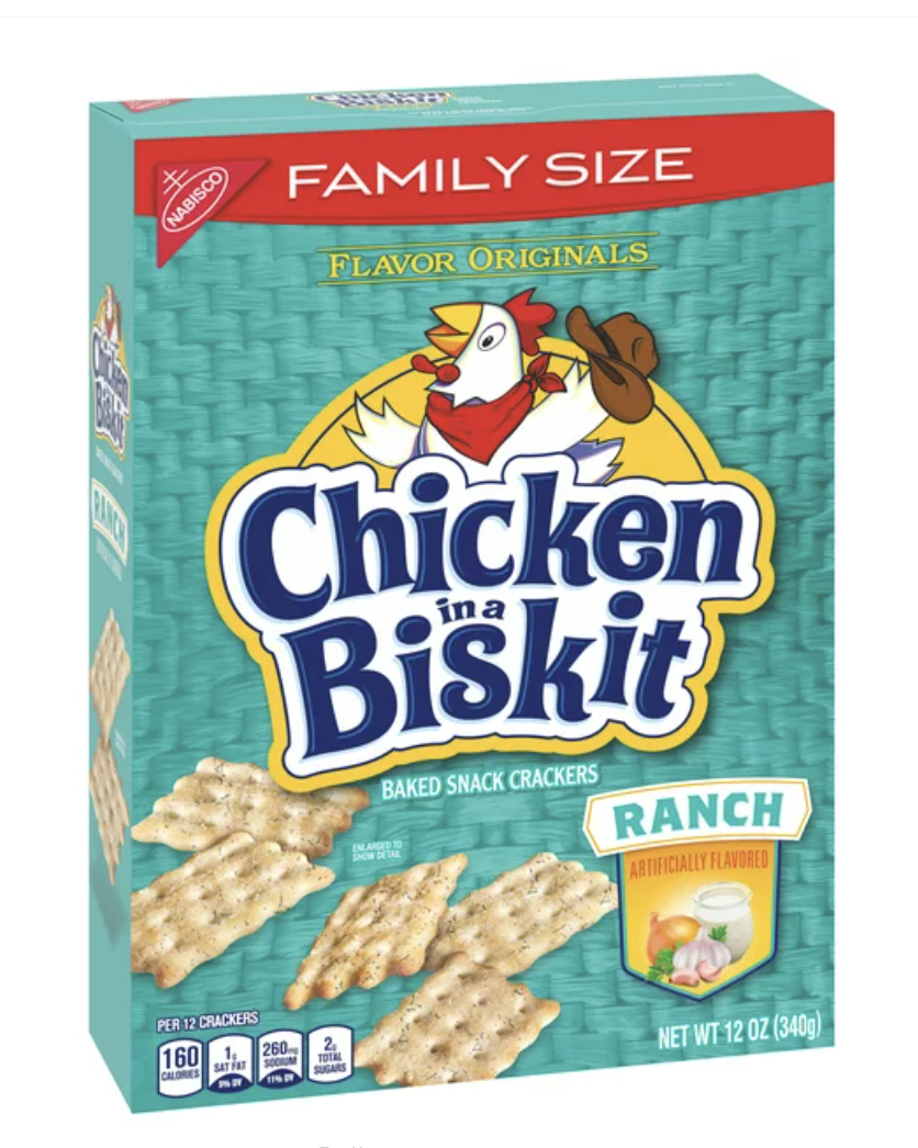Nabisco Chicken in a Biskit Original and Ranch Flavored Crackers 340g ...