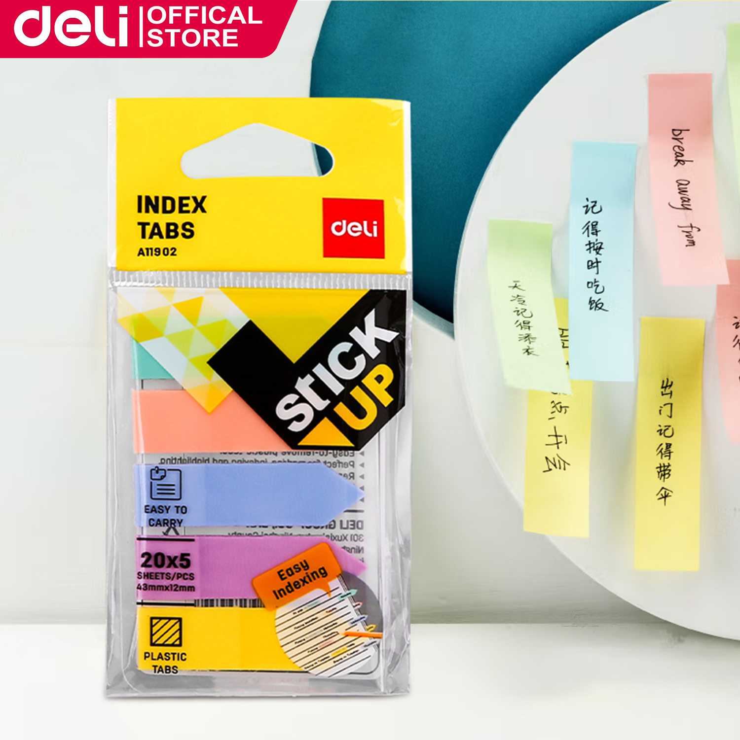 Deli Sticky Notes Set Pad Index Tabs EA11902 | Lazada PH