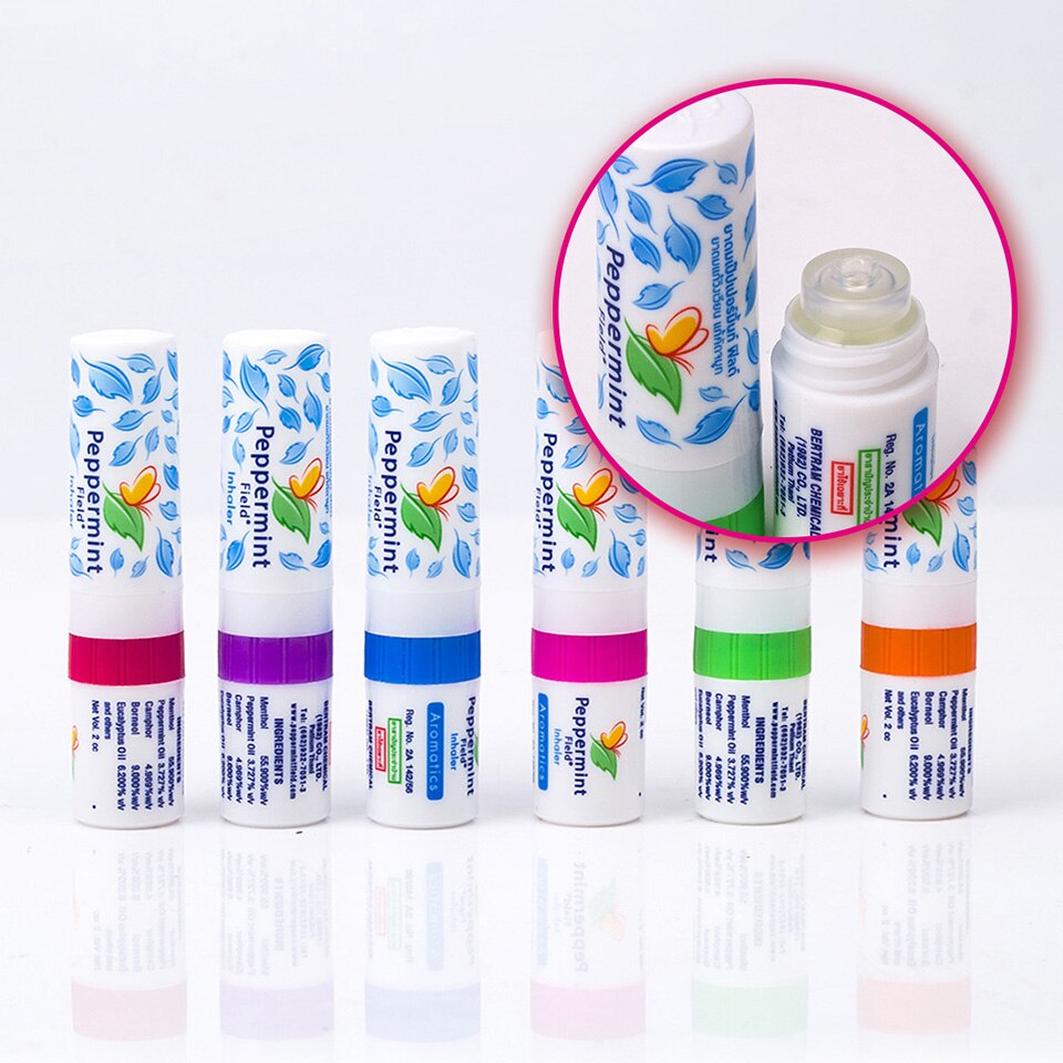 Authentic Peppermint Field Inhaler Roll on 2in1 Thailand Nasal inhaler ...