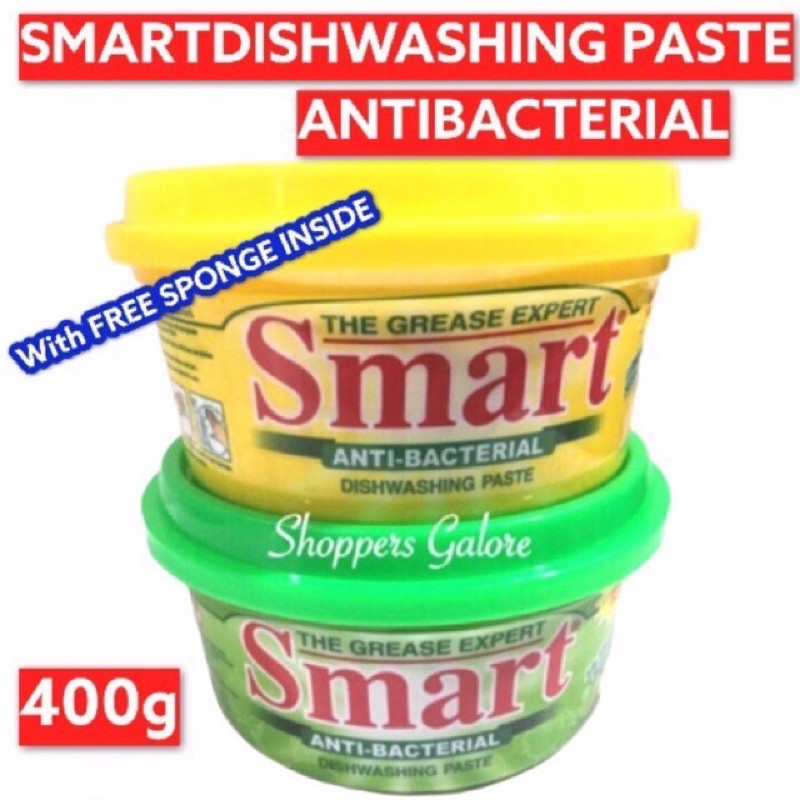 NEW SMART DISHWASHING PASTE ANTIBACTERIAL 400g big with FREE SPONGE ...