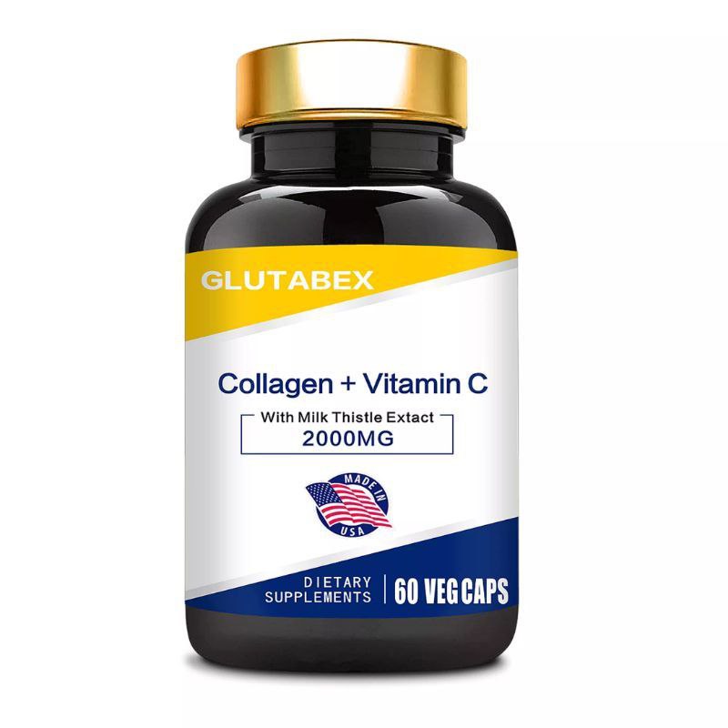 FREE SHIPPING GLUTABEX COLLAGEN 123 AND VITAMIN C 2000MG MADE IN USA ...