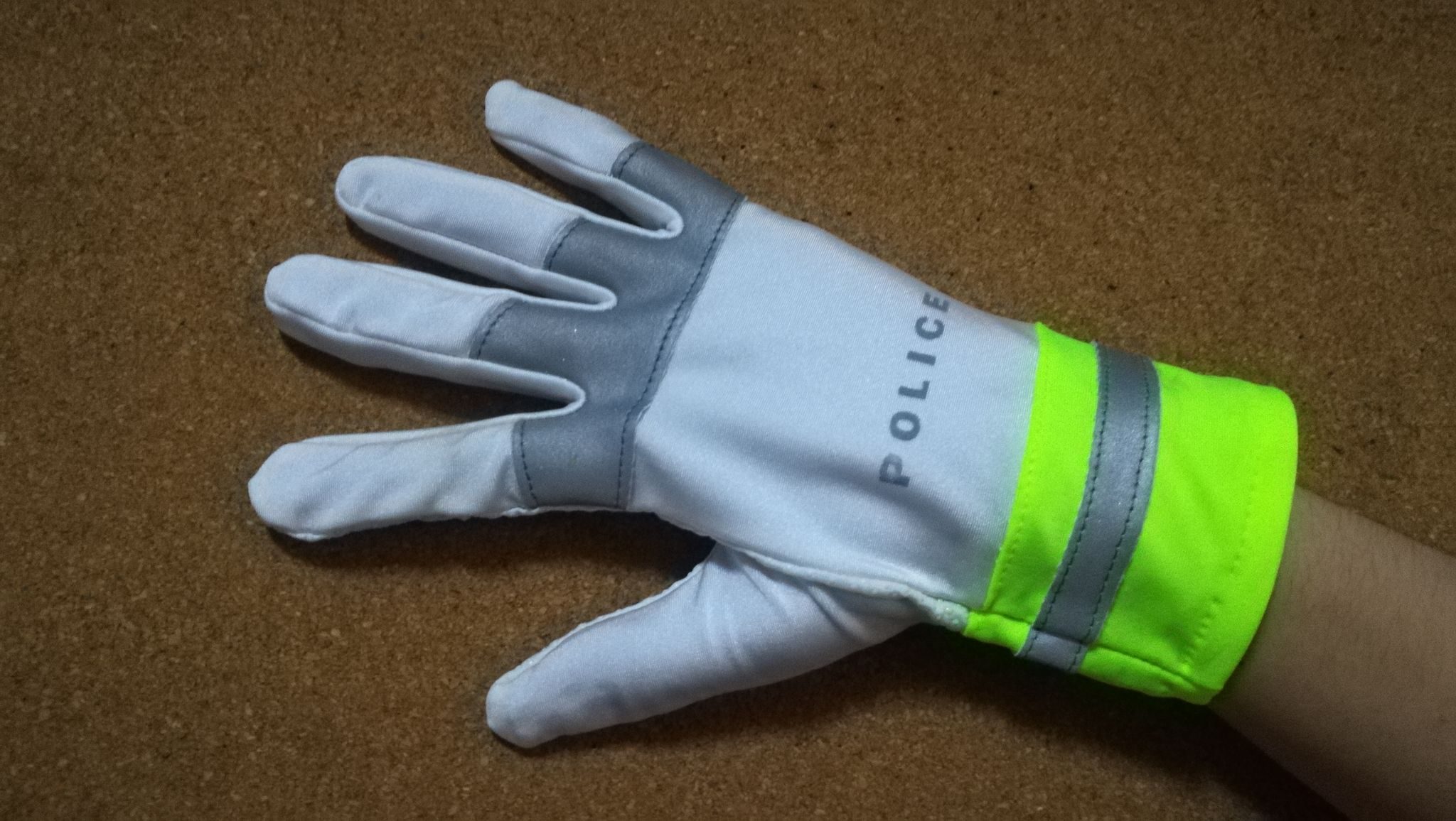 Reflective Police Traffic Gloves Ordinary Gloves with Reflective Stripe ...