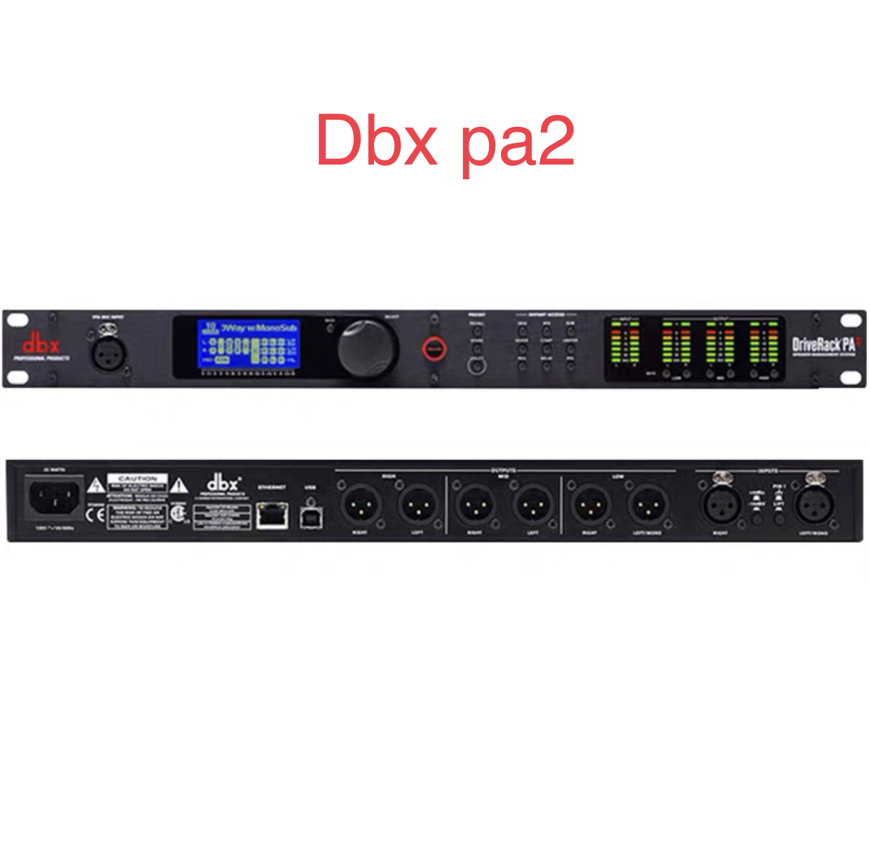 DBX PA2 Driverack PA2 in 6 out dual 28 band equalizer compression limit ...