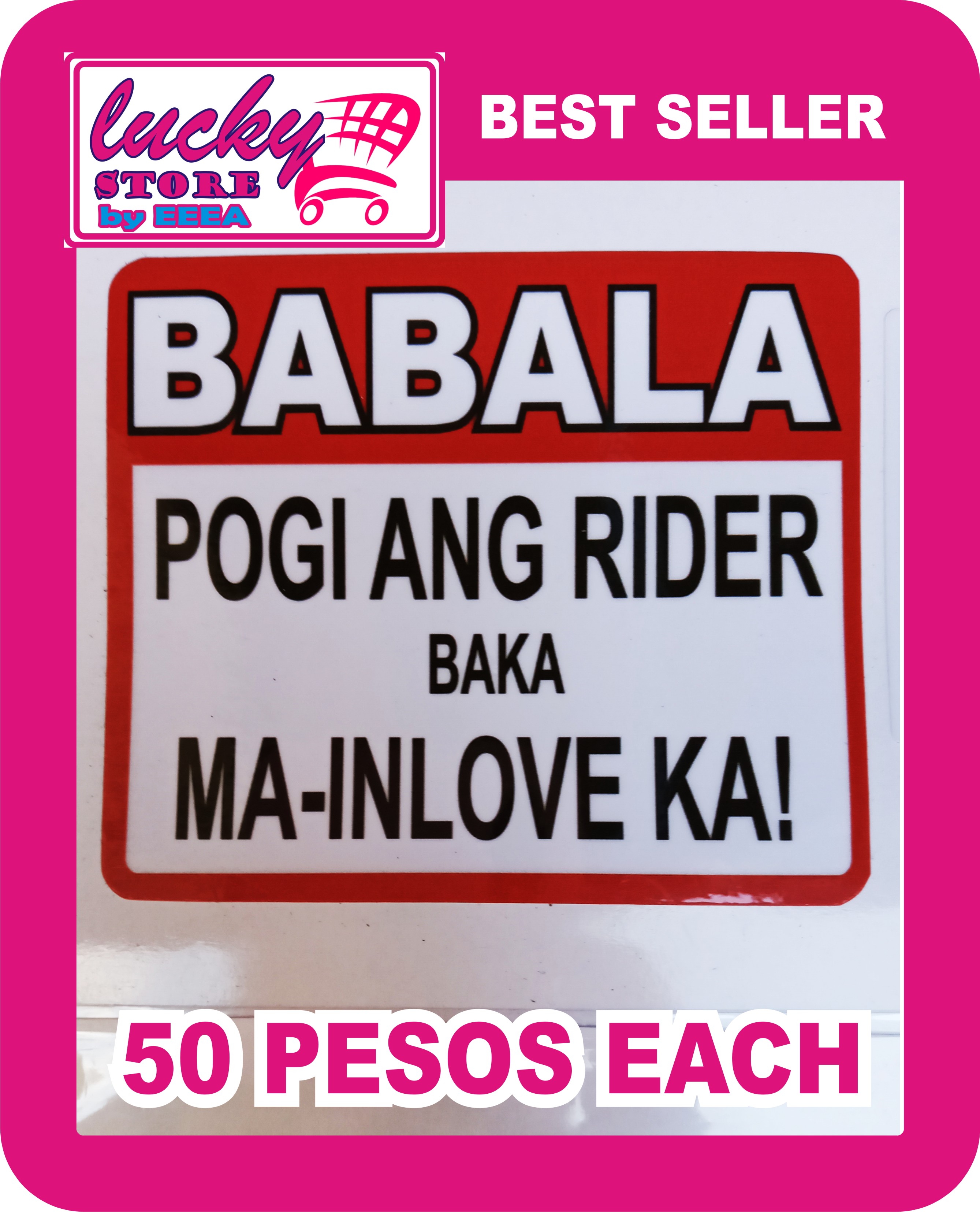 STICKERS DECALS BABALA POGI ANG RIDER | Lazada PH