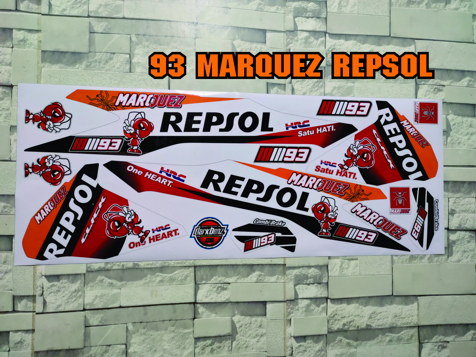Honda Click Version 2 - Repsol Motogp Style Sticker Decal Printed Vinyl ...