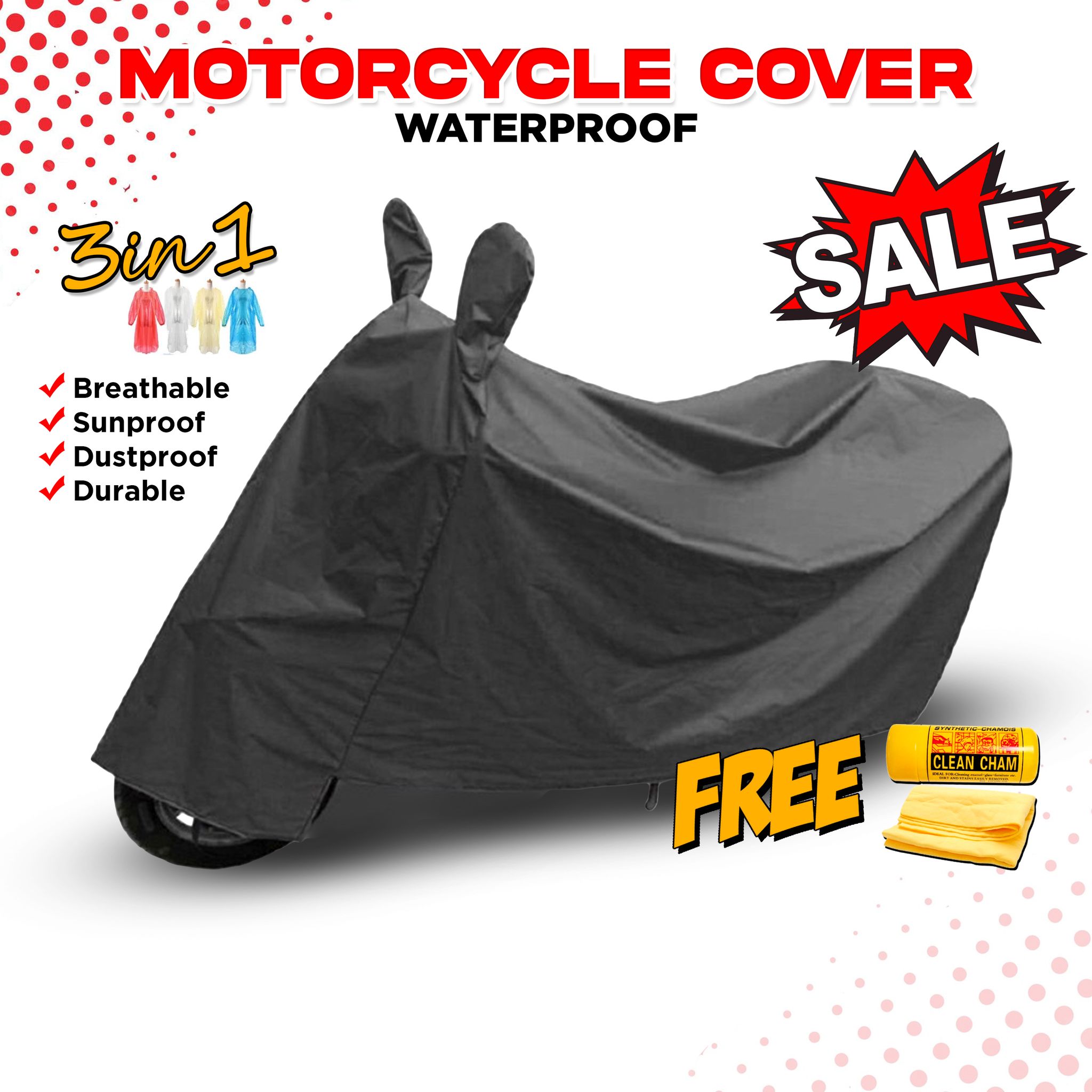 EURO CRUISYM 150 DUAL ABS MOTORCYCLE COVER | RAINY DAY BUNDLE 3 IN 1 ...