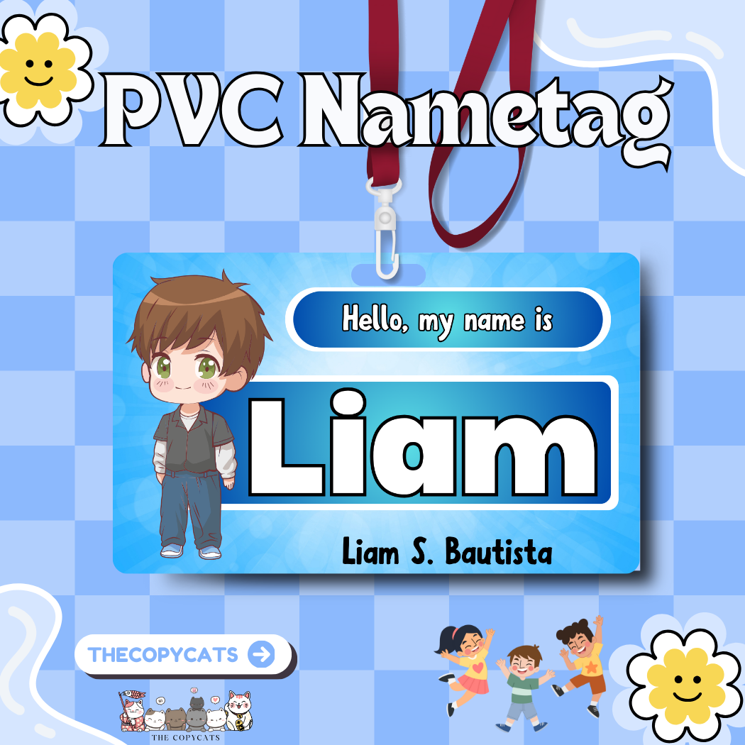 PERSONALIZED ID NAME TAG PVC ATM SIZE CUTE NAME TAG FOR KIDS PVC NAME ...