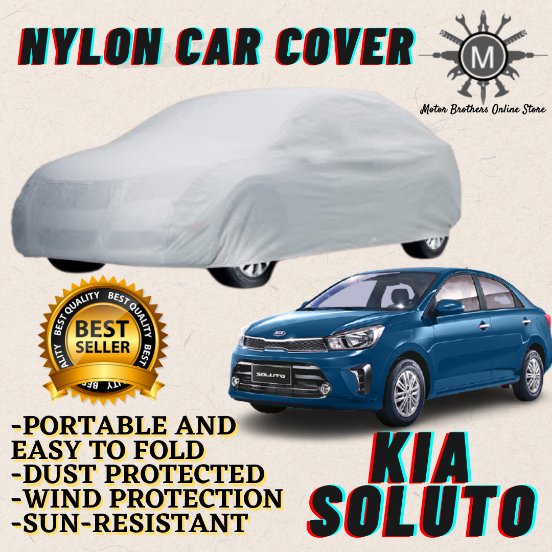 KIA SOLUTO New Nylon Car Cover for Protection from Rain and Sun WITH ...