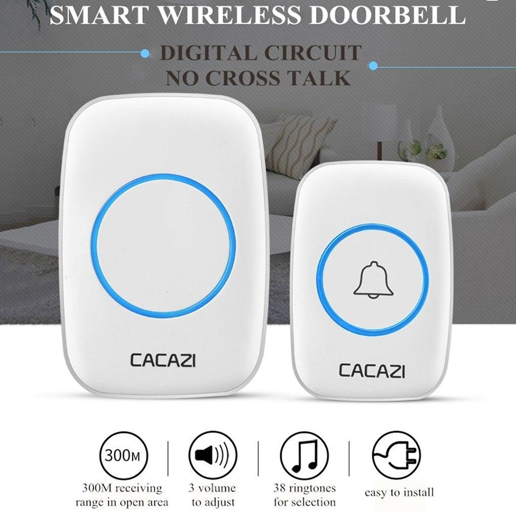 Intelligent small LED wireless doorbell waterproof 300M range door ...