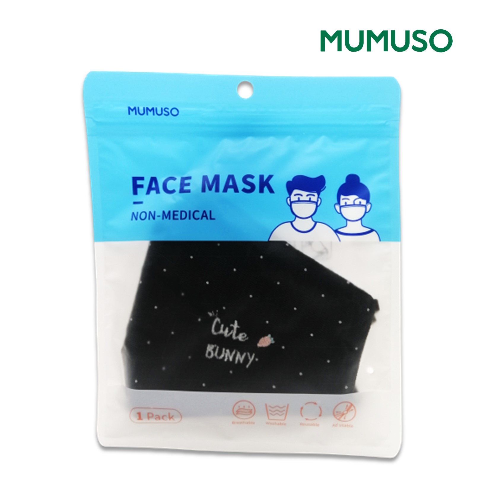 MUMUSO Face Mask (Dot/Black) | Lazada PH