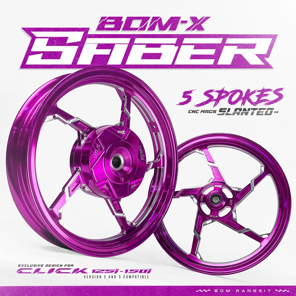BOM RANGSIT BOMX SABER CNC MAGS MIO SPORTY/SOULTY/MIO I 125/M3/CLICK 125/150/BEAT FI 14S 6 ...