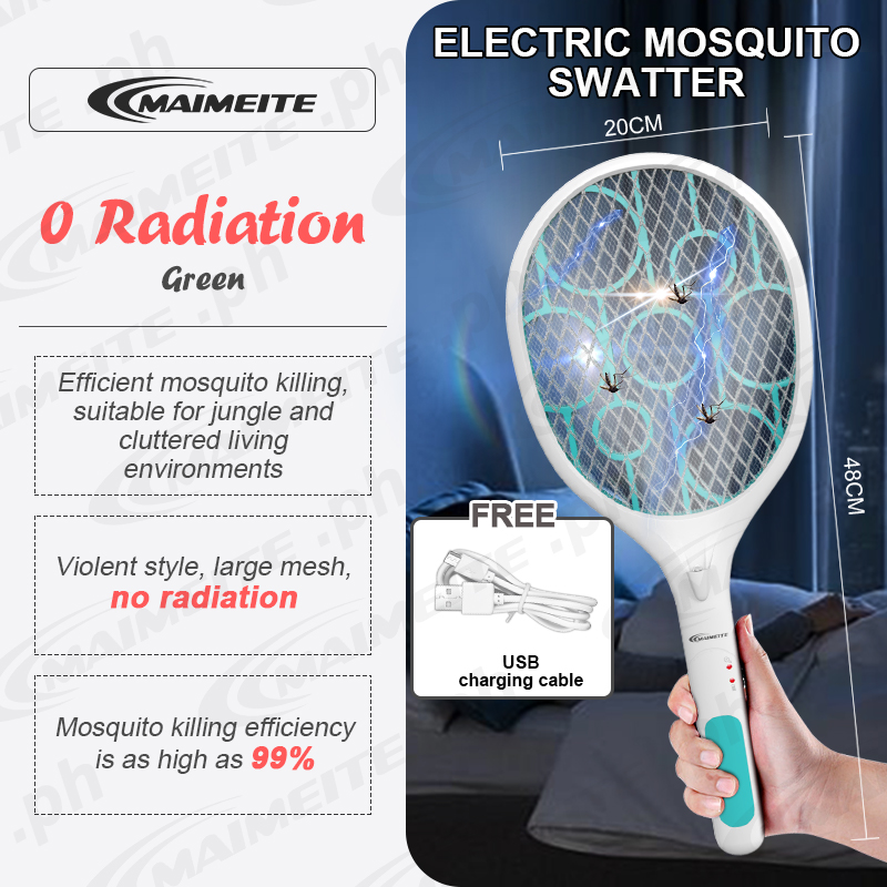 MAIMEITE Mosquito Racket Electric Portable UV Rays Rechargeable ...