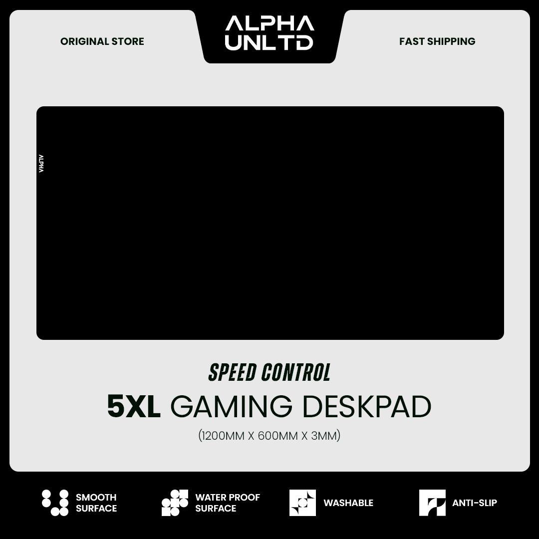Alpha Unltd Gaming Mousepad 5XL | (1200x600x3mm) | Standard (Speed ...