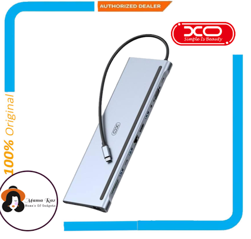 XO-HUB 12 IN 1 MULTIFUNCTIONAL USB C 4k HDMI VGA Audio Laptop docking ...