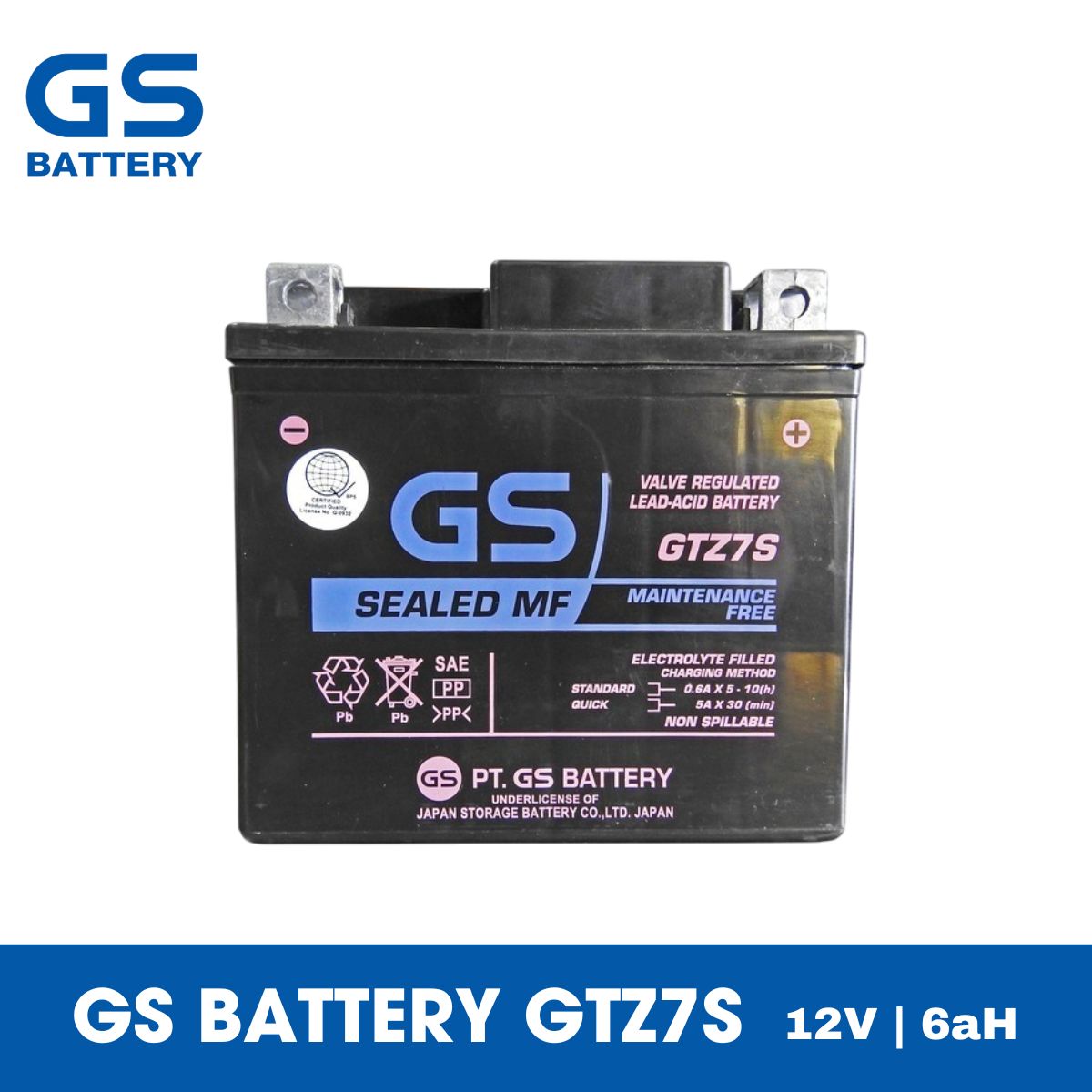 GS Motorcycle Battery GTZ6V | GTZ7S Maintenance Free Battery | Lazada PH