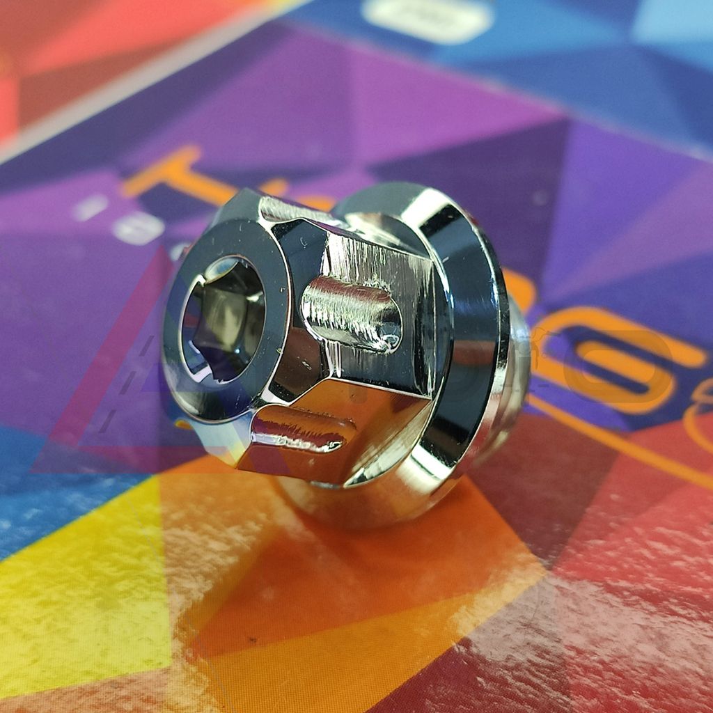 (PER PC) HENG STAINLESS ENGINE OIL / GEAR OIL CAP CNC DESIGN / YAMAHA ...