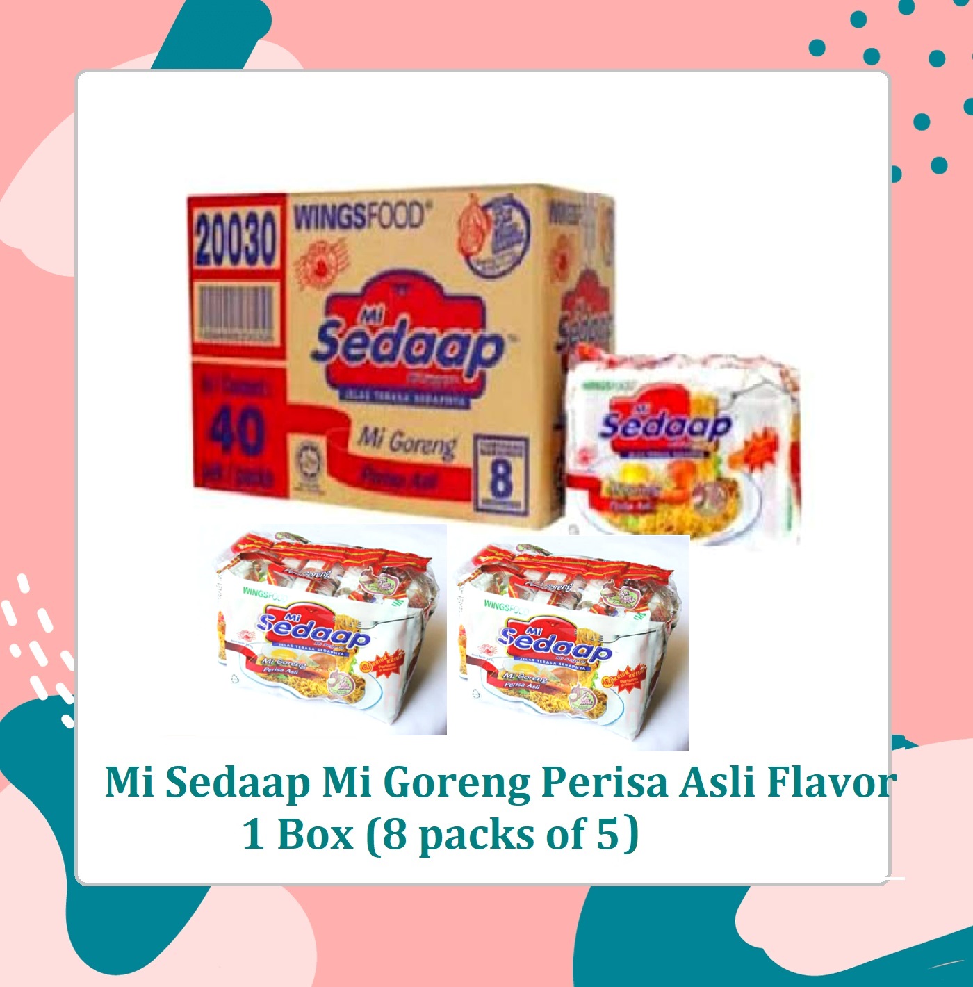 Mi Sedaap Mi Goreng Perisa Asli Malaysian Spicy Pancit Canton 1 BOX ...