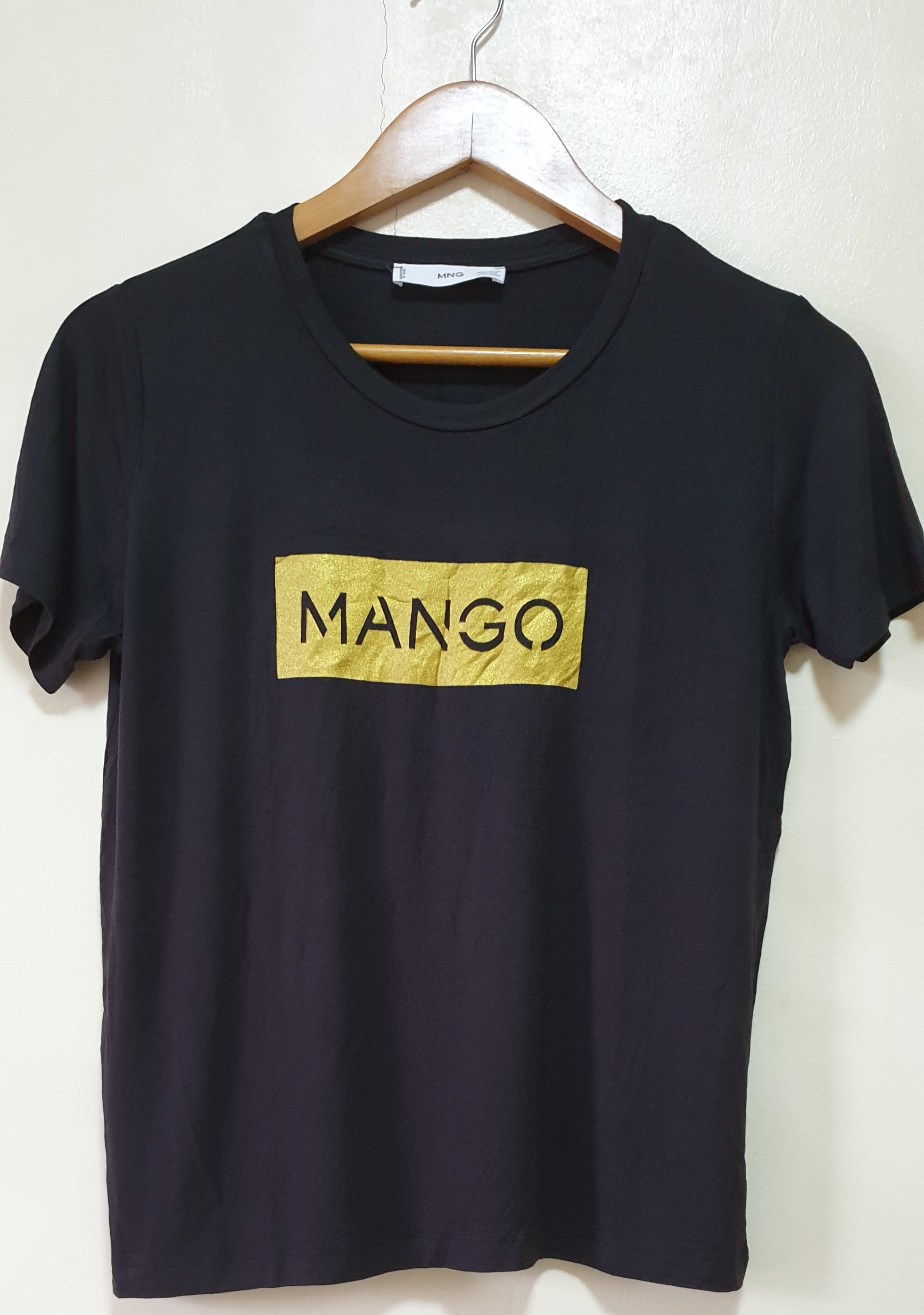 Branded overrun M.a.n.g.o Metalic logo shirt for ladies | Lazada PH