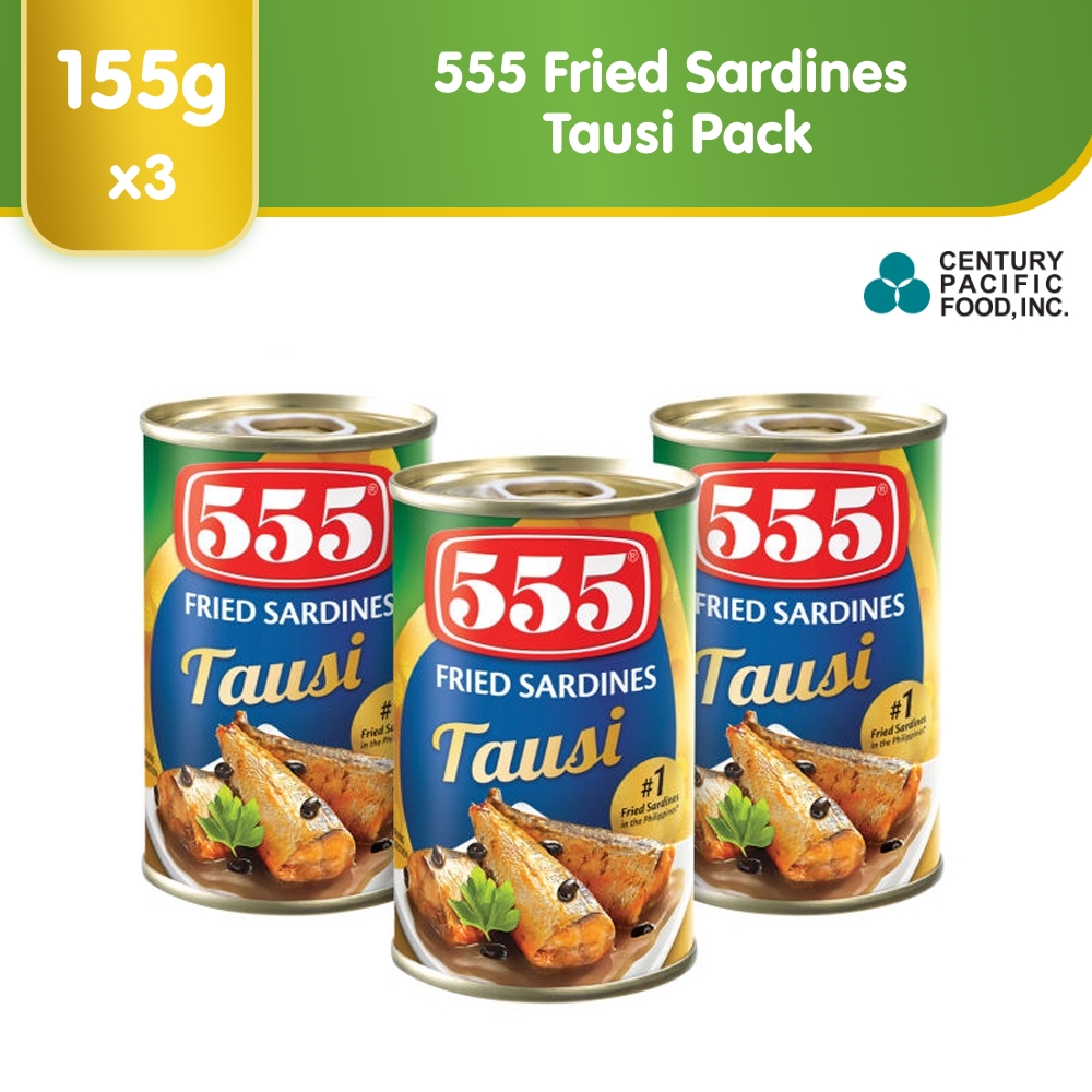 555 Fried Sardines Tausi 155g Pack of 3 | Lazada PH