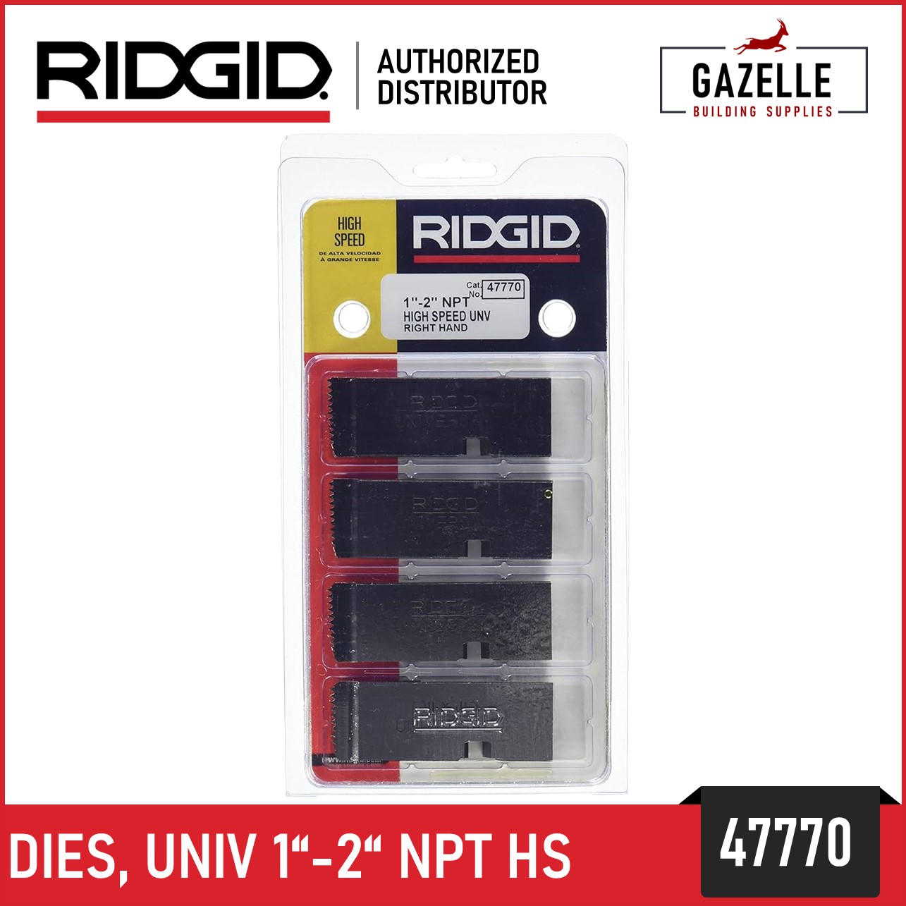Ridgid Pipe Dies for Universal Die Heads NPT & NPT HS | Lazada PH