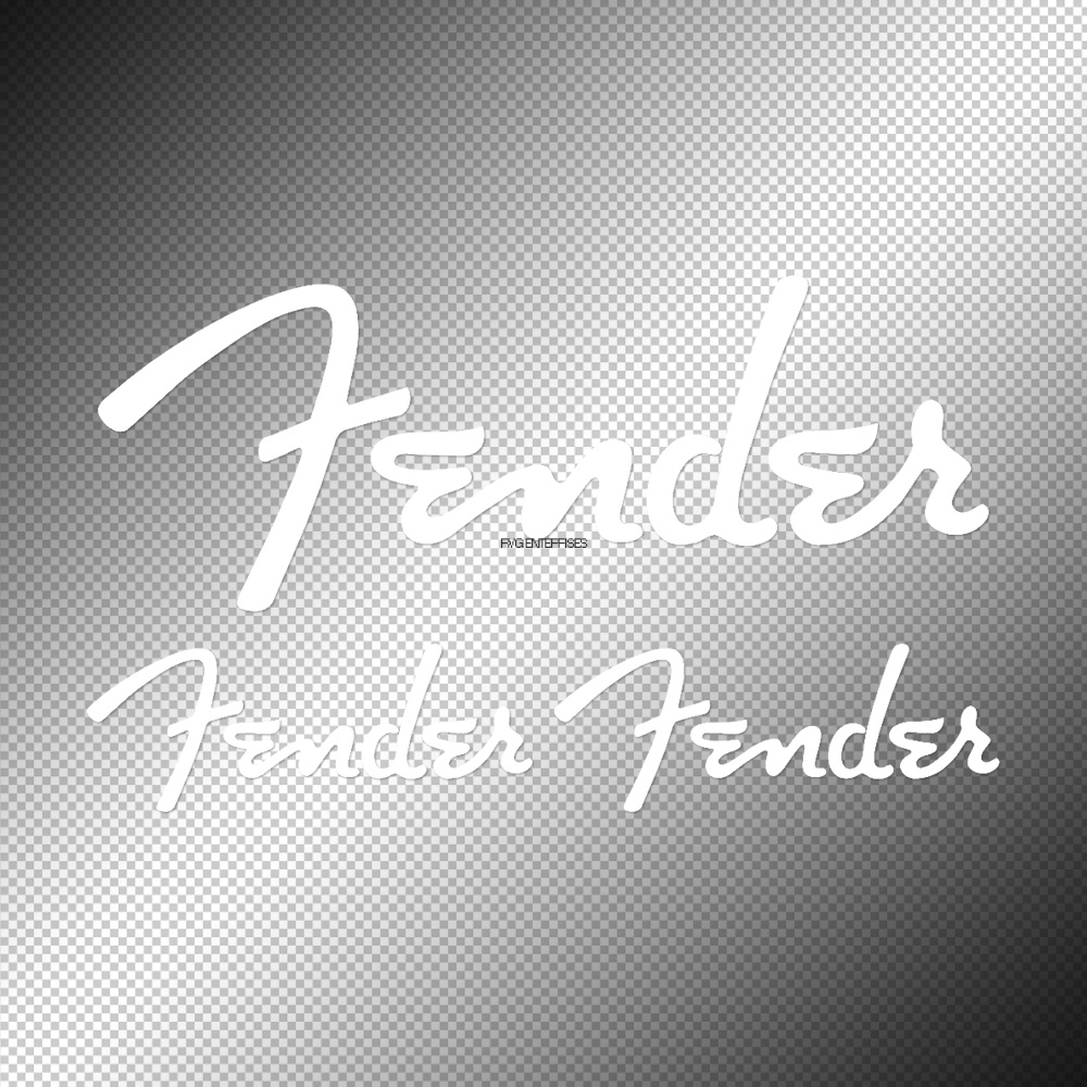 3X Stickers | Fender Guitar Logo | Weather Proof die-cut decals | Set 3 ...