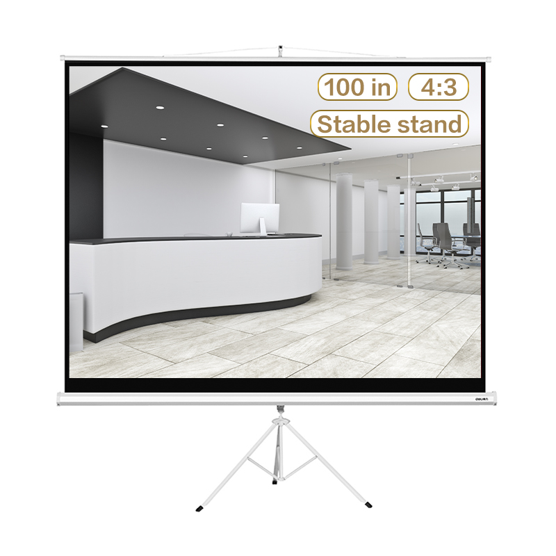 Deli 100' Projector Screen With Stand 1970X1480mm Screen Ratio 4:3 ...