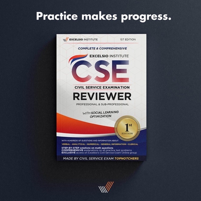 OBooks AUTHENTIC Excelsio Civil Service Examination (CSE) Reviewer for ...