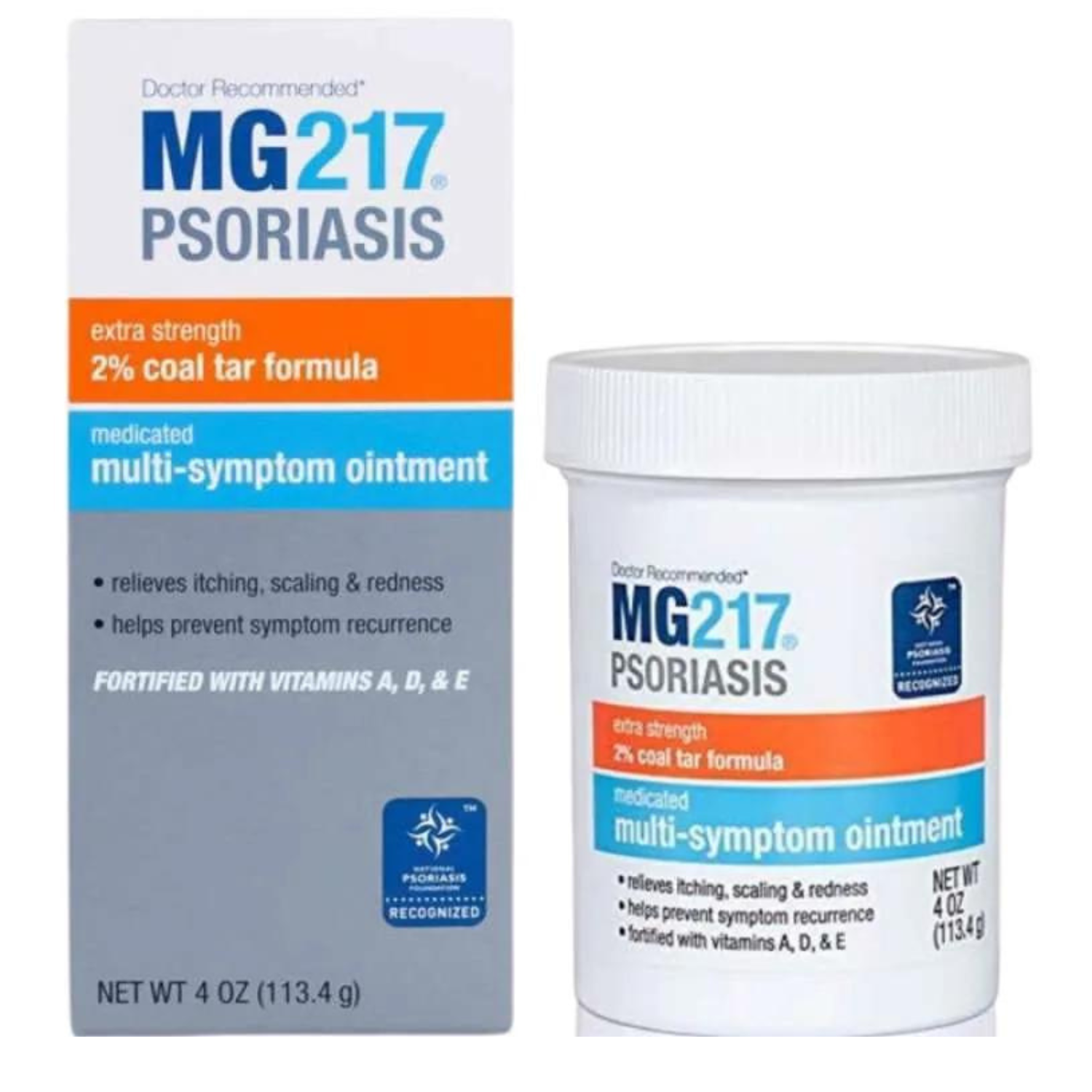 MG217 PSORIASIS MEDICATED MOISTURIZING CREAM & MULTI SYMPTOM OINTMENT ...