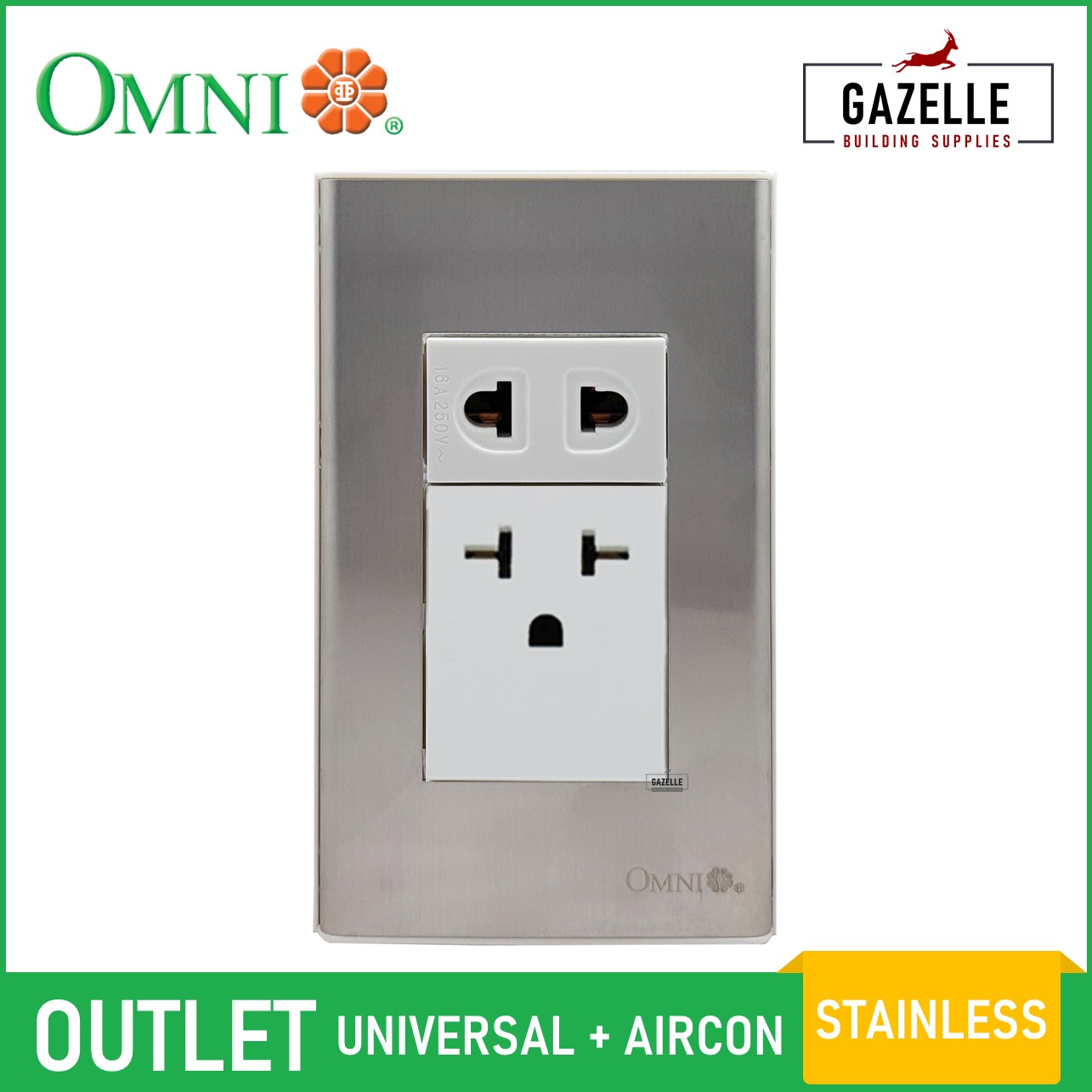 Omni Wide Series Aircon Outlet with Universal Outlet Stainless Plate ...