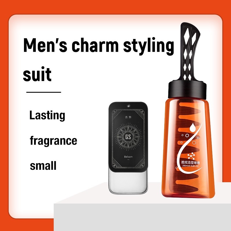 The new 2022 280ML Men‘s Hair Gel Rambut lelaki Styling gel comb Hair styling Slicked Back head ...