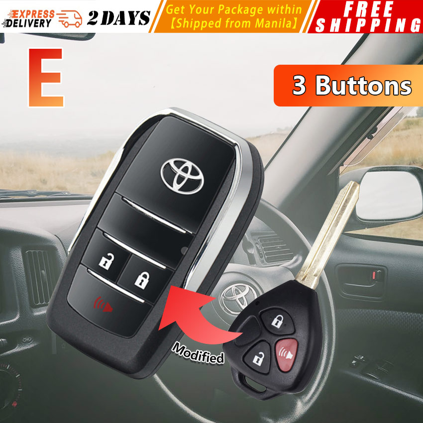 【Toyota】2/3/2+1 Buttons Remote Car Key Case for Toyota Camry Corolla ...