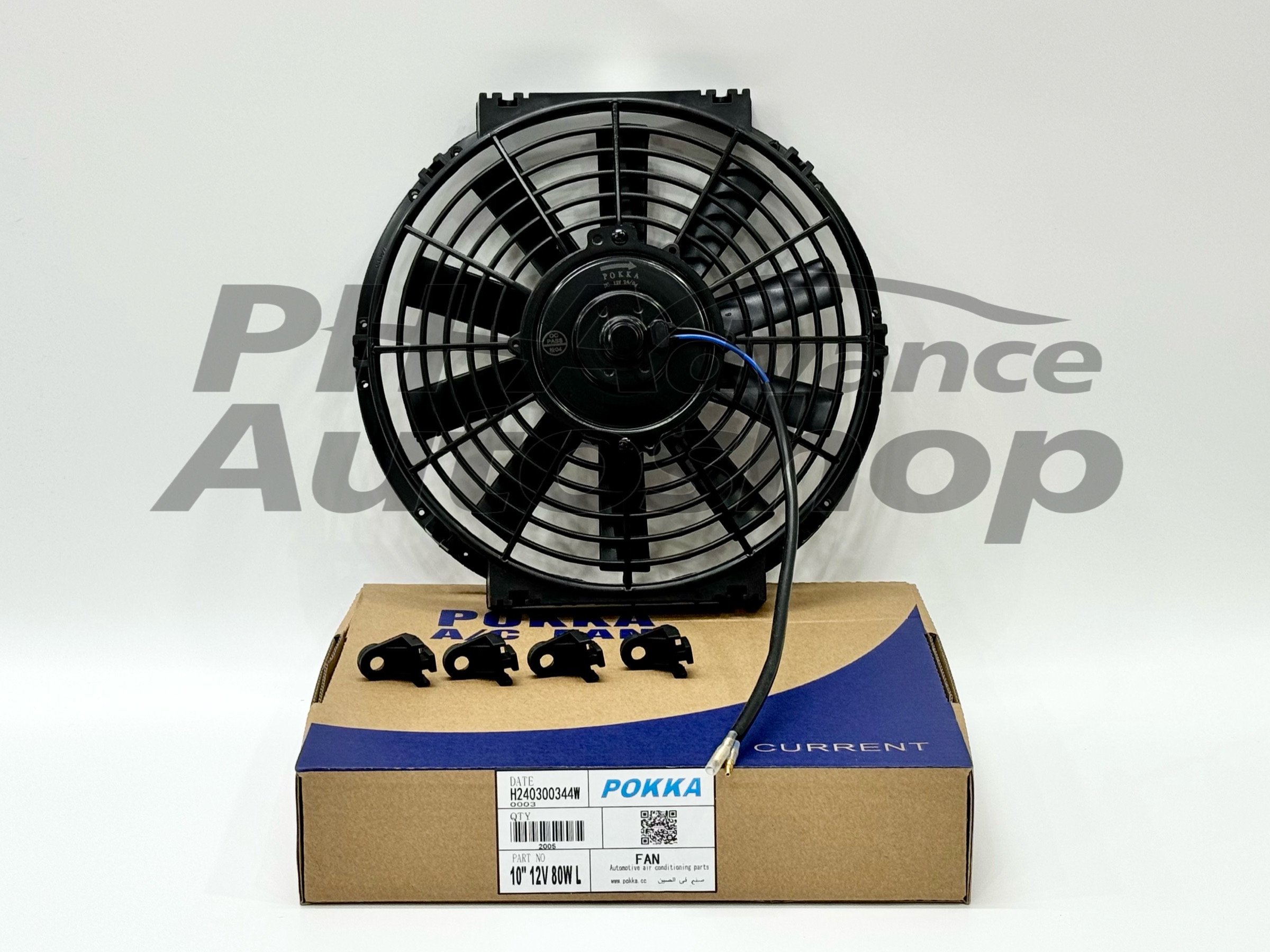 POKKA Auxiliary Fan Assembly Universal 10'' 12V 80W Push / Pull High ...
