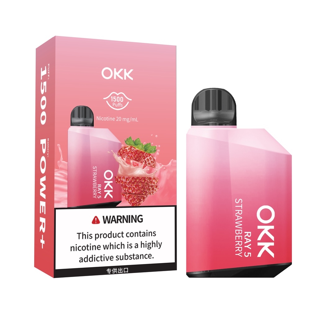 Vertical dual coil OKK Disposable Vape Pod 5ML1500Puffs 2 Salt Nic Vape ...