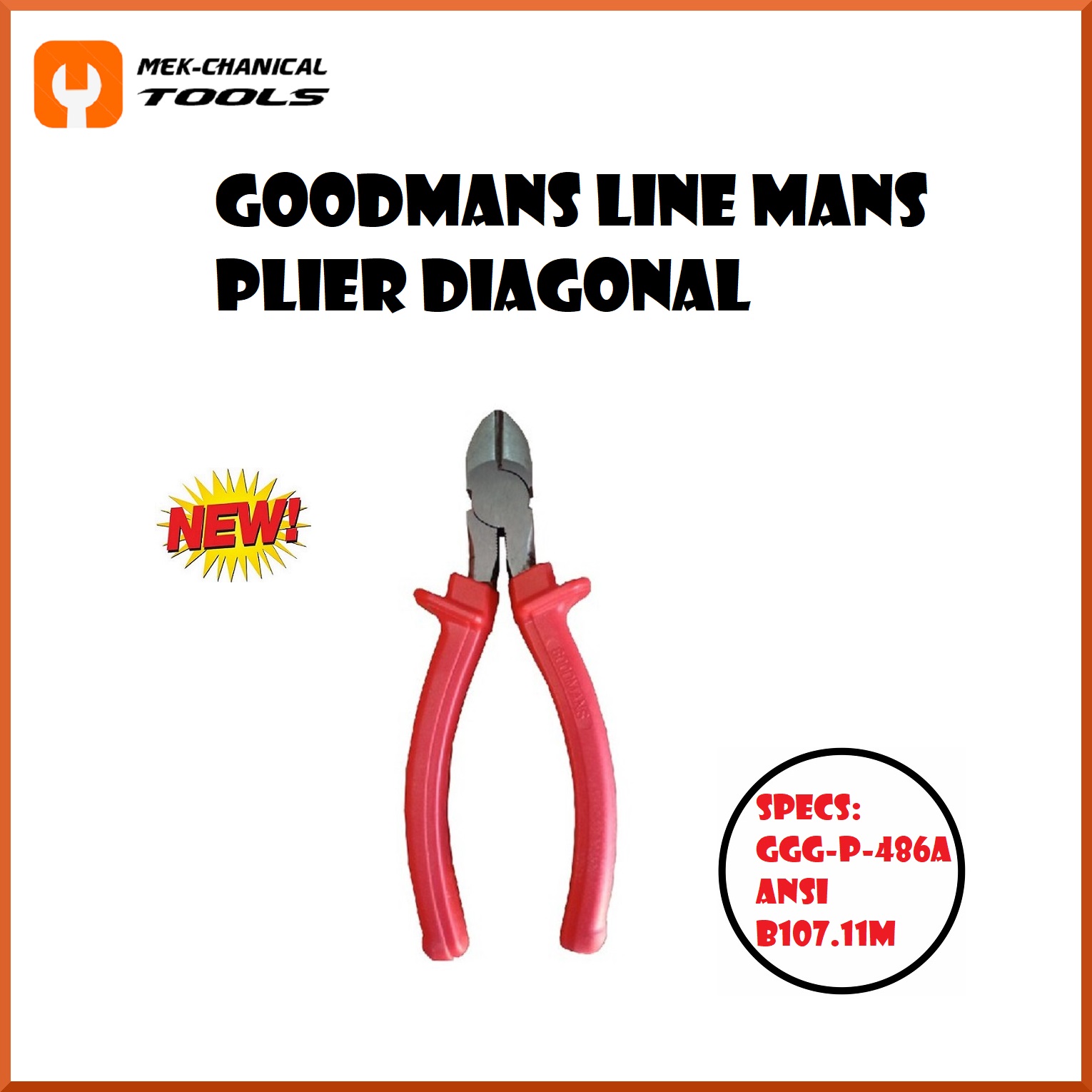 GoodMans Line Mans Plier Diagonal | Lazada PH