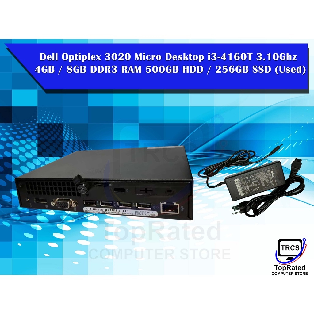 Dell Optiplex 3020 Micro Desktop i3-4160T 3.10Ghz 4GB / 8GB DDR3 RAM ...