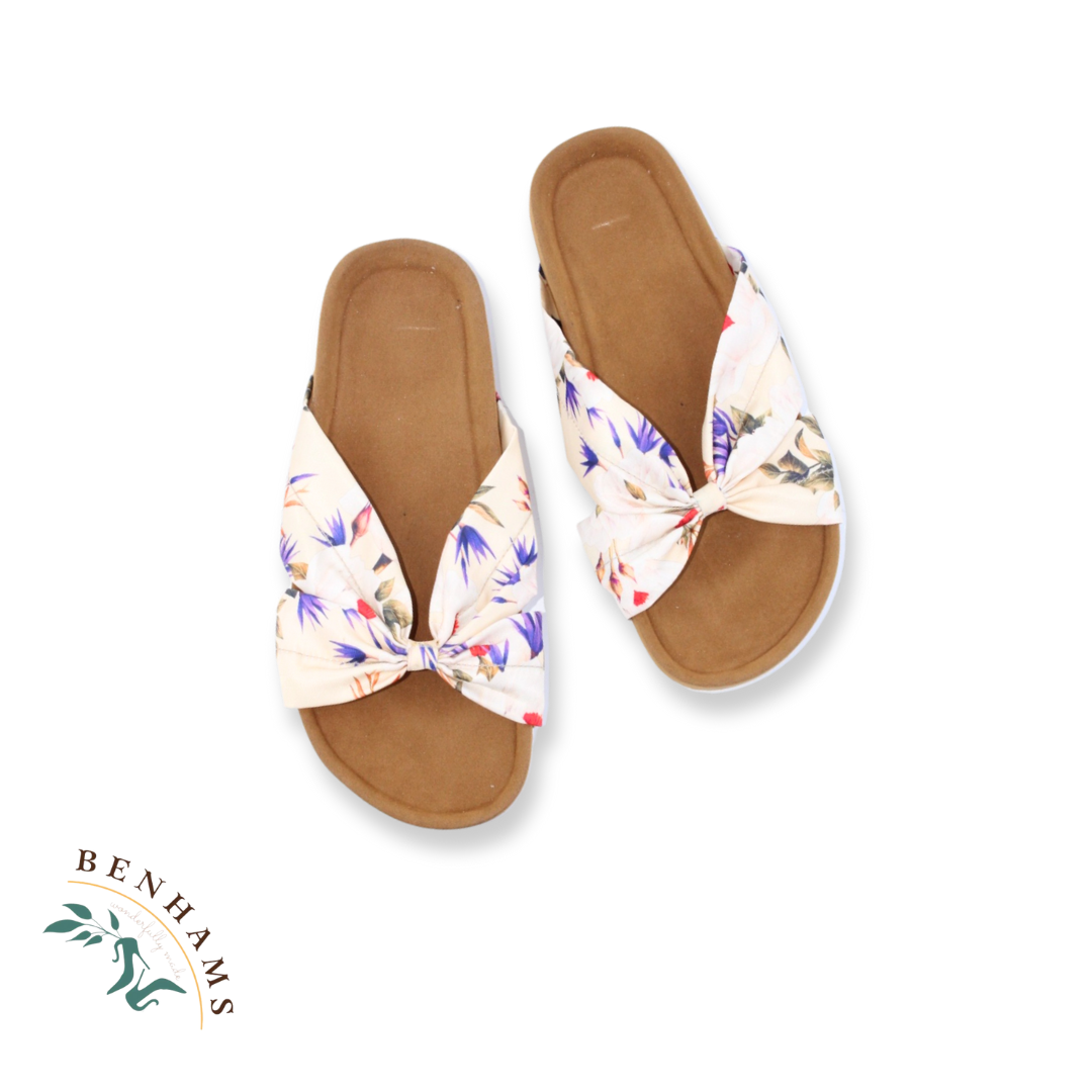 Mandy Canvas Knot Bow Flat Sandals - Guaranteed Marikina made- Benhams ...