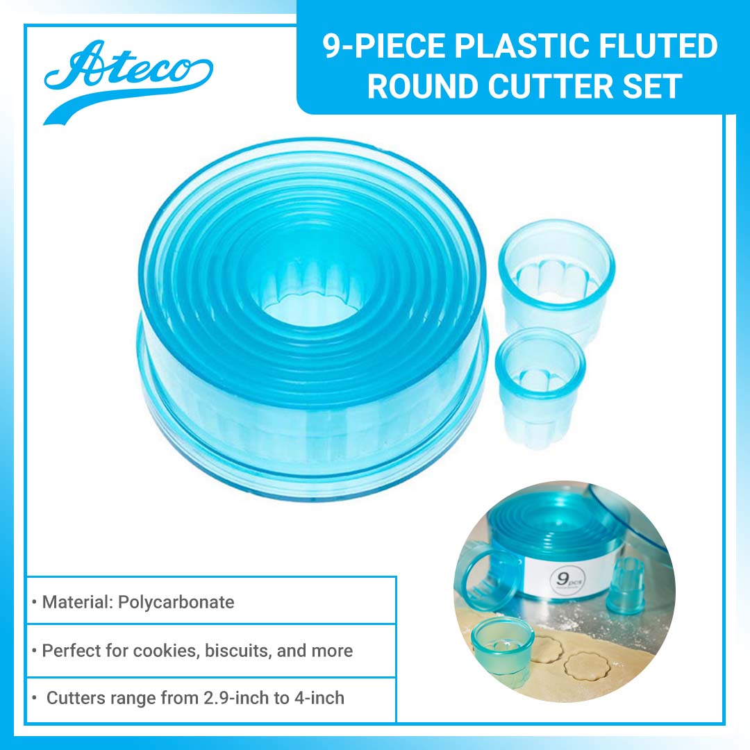 Ateco 5707 9-Piece Plastic Fluted Round Cutter Set | Lazada PH
