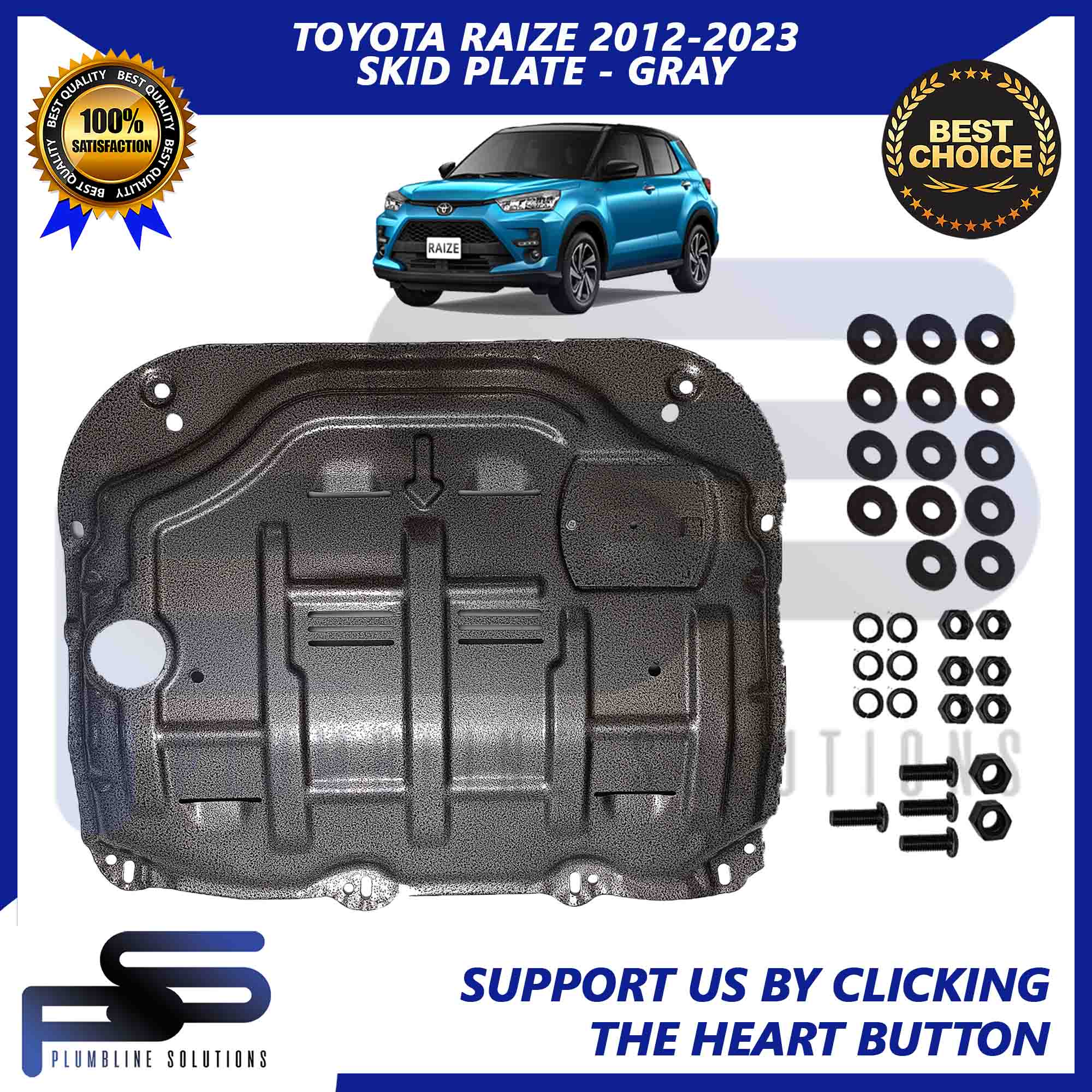 Toyota Wigo / Veloz / Raize Car Skid Plate Gray 2012 2013 2014 2015 ...