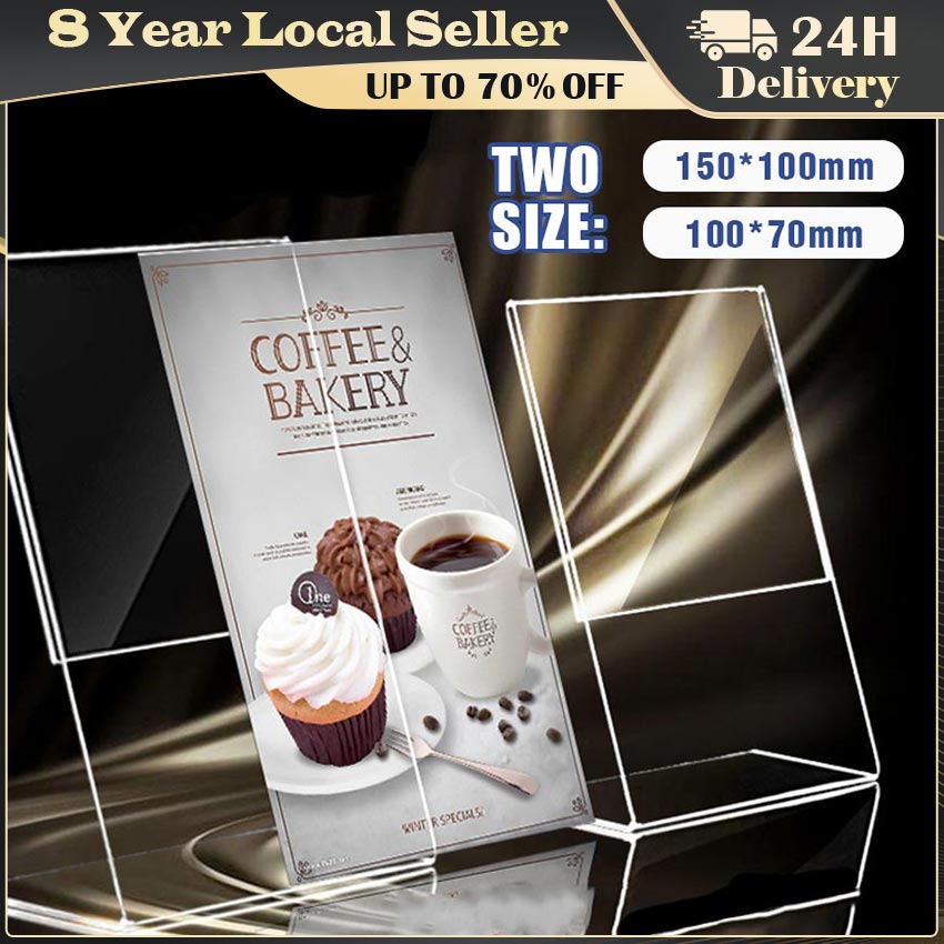 ️【Same Day Delivery】 Transparent Acrylic Display Stand10cmx15cm Desk ...