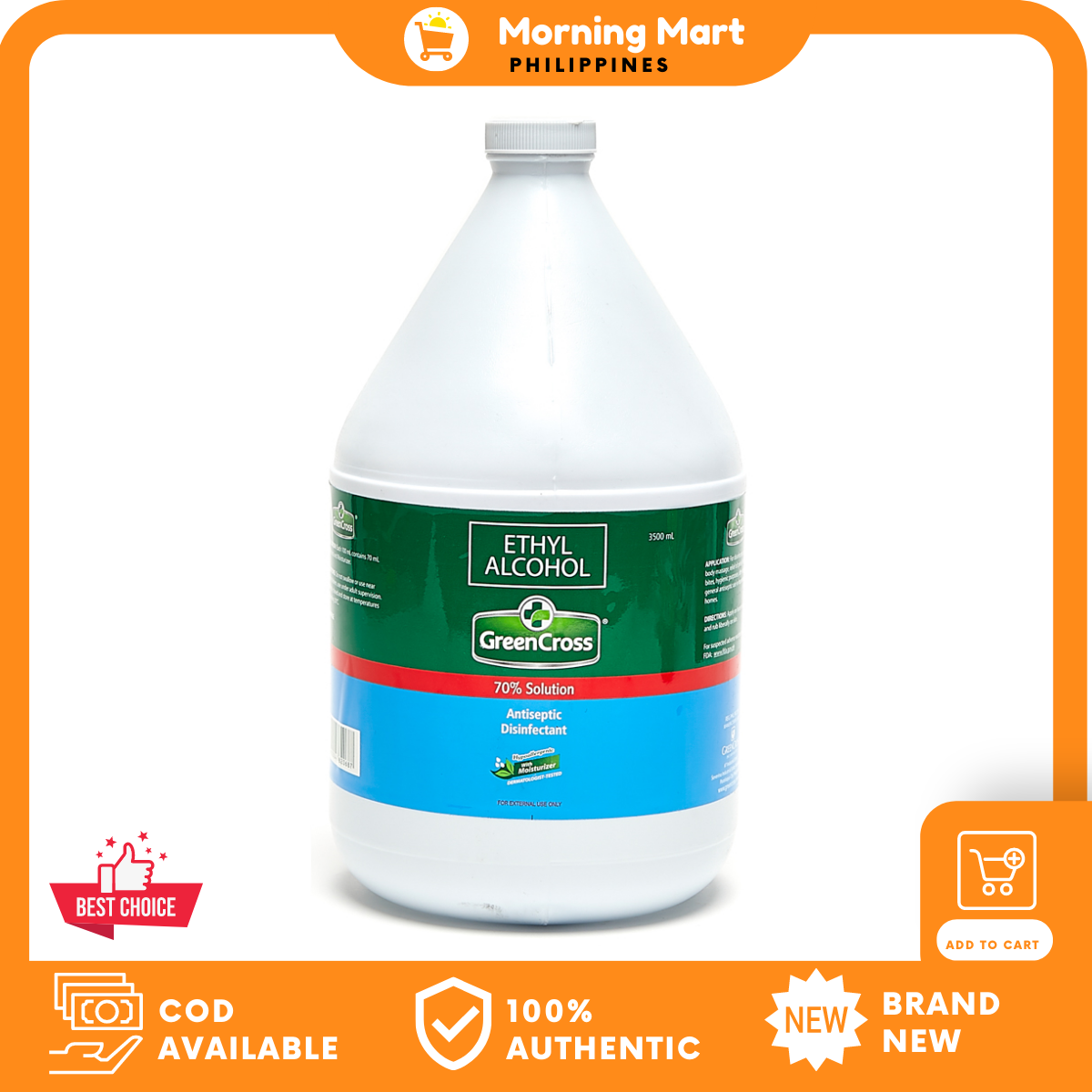 GREEN CROSS Ethyl Alcohol 70% Solution 1Gal. | Lazada PH