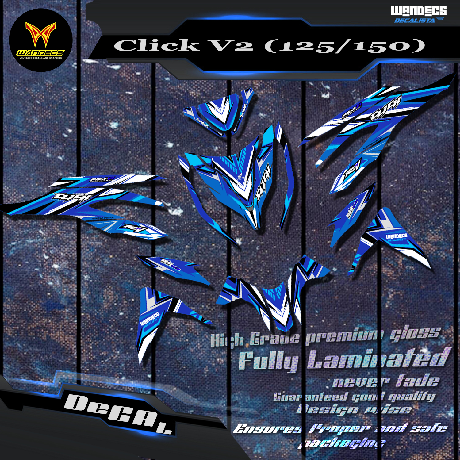 Honda Click Decals - 125/150i Version 2 Game Changer (RG Concept ...