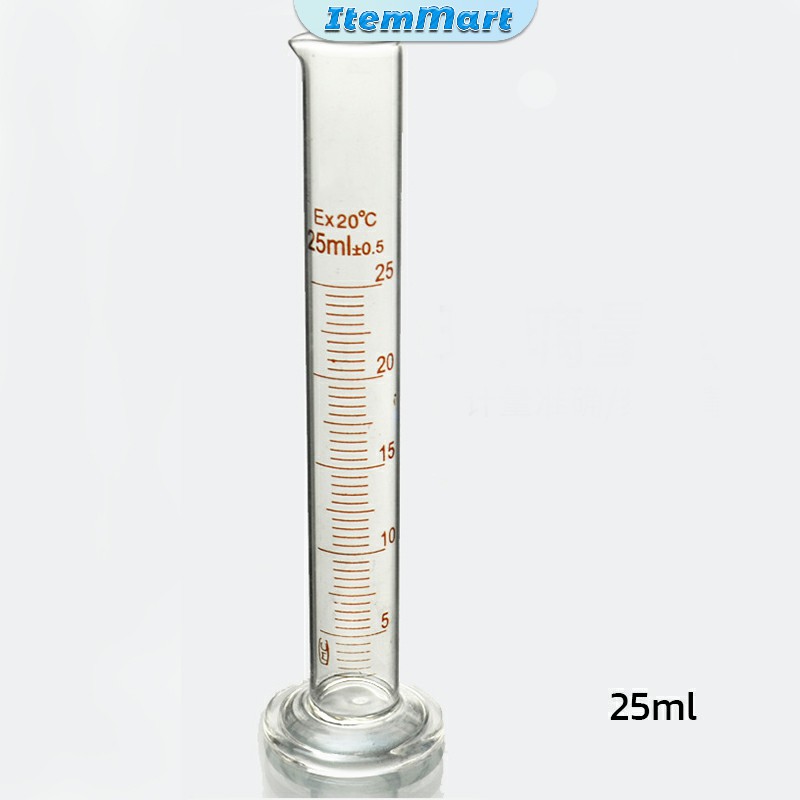 ItemMart Glass Measuring Cylinder 5ml/10ml/25ml/50ml/100ml Laboratory ...