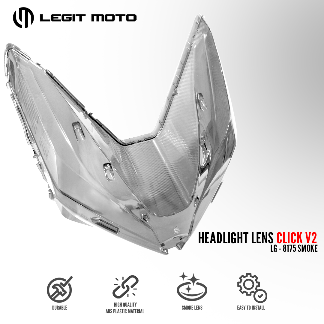 LEGITMOTO CLICK V2 HEADLIGHT LENS LG-8175 / CLEAR AND SMOKE FLASHER ...