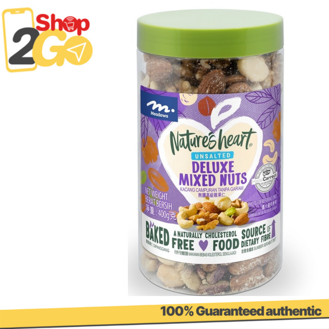 Meadows Nature's Heart Unsalted Deluxe Mixed Nuts 400g | Lazada PH