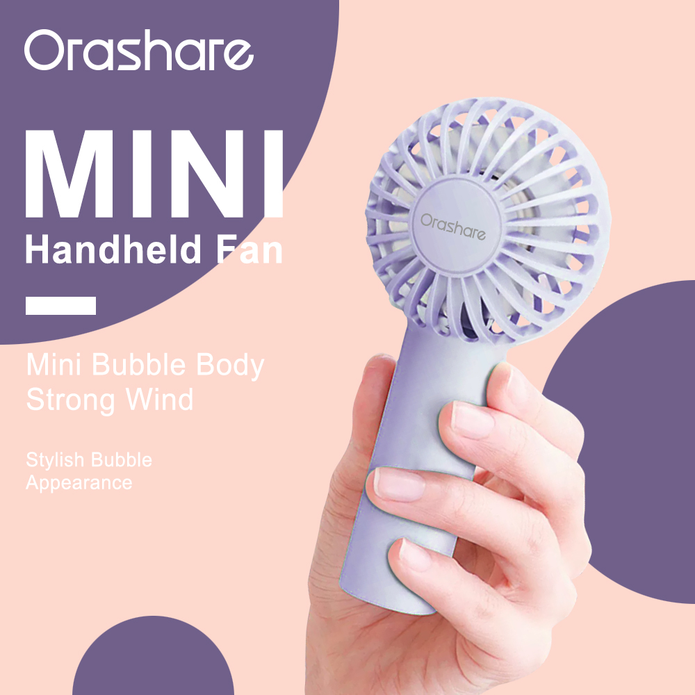 Orashare HF01 Portable Mini Fan Rechargeable Portable Electric Fan 3 ...