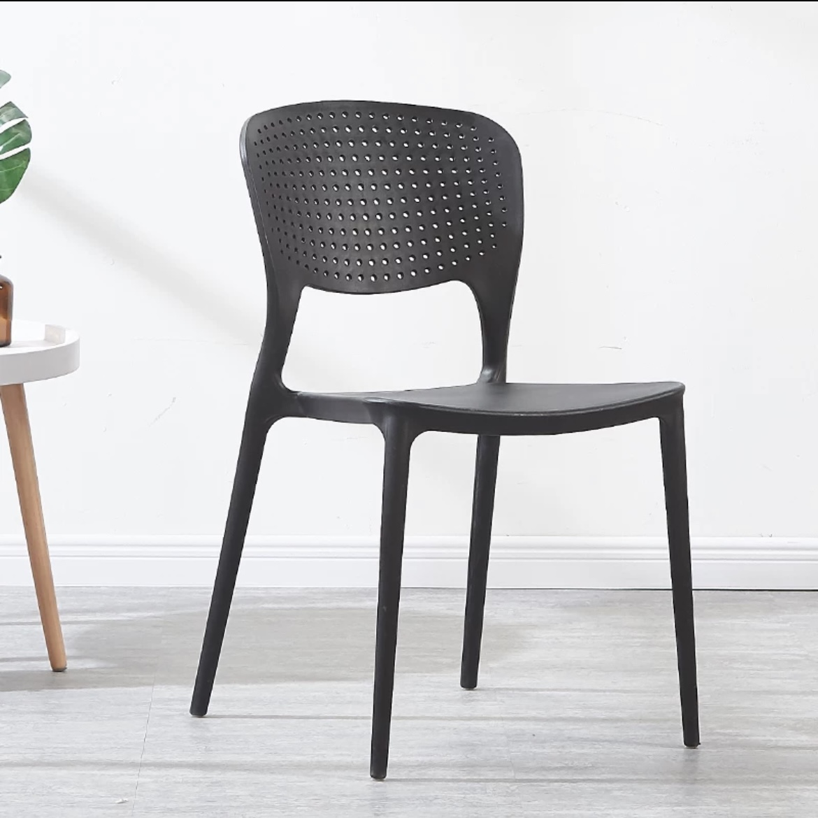 Simple modern dining chairs, thickened plastic chairs for household use ...