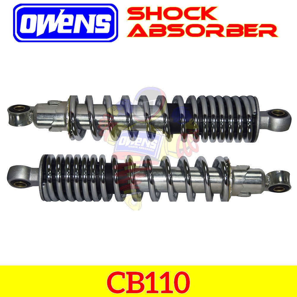 OWENS CB110 Rear Shock Absorber (Pair) (Black, Chrome, Red) | Lazada PH