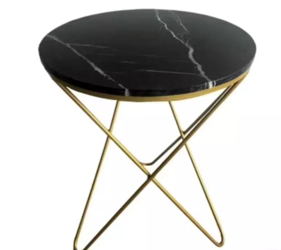 JUYI Sofa Side Table Set of 2 Modern Accent Marble Texture Coffee ...