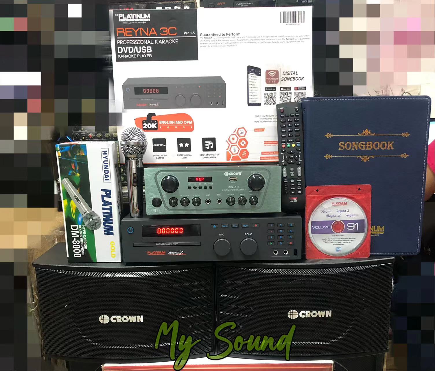 (BUNDLE SET) Original Crown BFA-616 2000watts PMPO and Platinum Reyna ...